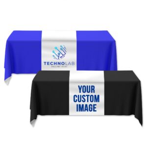 ships next day, made in usa - custom table runner with business logo - events, parties, ceremonies - personalized kitchen decor & small business essentials (24"x72")