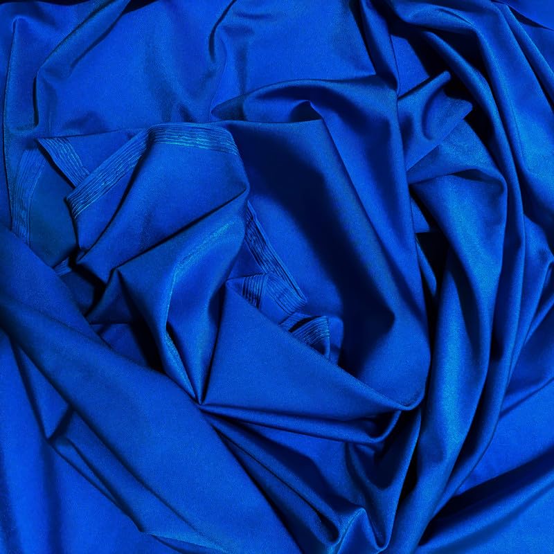 Generic 2-Yard Nylon Spandex Fabric for Activewear|4 Way Stretch Fabric | Nylon Fabric by The Yard |Dancewear Fabric| Yoga Fabric| Tricot Fabric for Sportswear Royal Blue