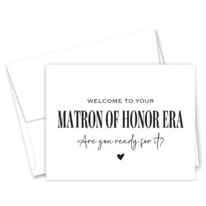 bridesmaid era - will you be my matron of honor card