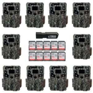 (10) browning strike force pro x 1080 trail game camera bundle includes 32gb memory card and j-tech card reader (24mp) | btc5px1080