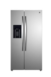 kenmore 46-51805 counter-depth side refrigerator/freezer with stainless steel, water dispenser, ice maker, quiet and energy efficient inverter compressor, 36 inch