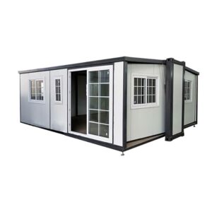 portable prefabricated tiny home 19x20ft, mobile expandable plastic prefab house for hotel, booth, office, guard house, shop, villa, warehouse, workshop (with restroom)