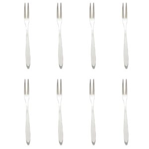 8 pieces pickle forks, 5 inches handle olive fork, stainless steel cocktail forks, pickle grabber, pickle picker, 2 prong dessert forks, fruit fork