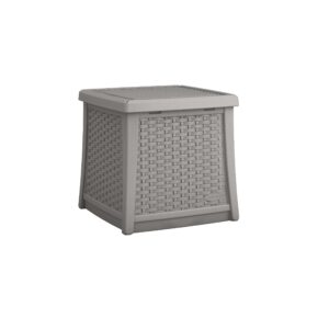 suncast, dove gray elements end table with storage