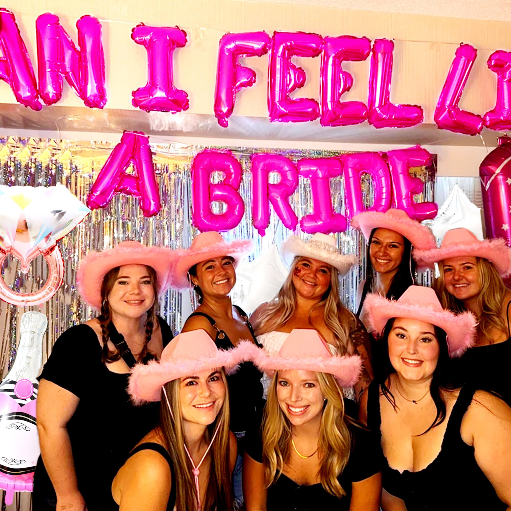 JeVenis Man I Feel Like a Bride Banner Balloons for Western Cowgirl Last Rodeo Hoedown Nash Bash Nashville Bachelorette Party Decorations