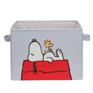 lambs & ivy snoopy foldable/collapsible storage bin/basket organizer w/handles