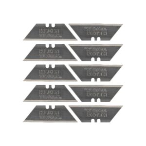 klein tools 44124 utility knife blades, heavy-duty steel replacement blades with triple ground edges for long lasting sharpness, 10-pack