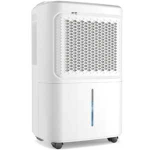 dehumidifier for basement 2500 sq.ft, 31 pints dehumidifiers for home large room with drain hose for bathroom, 2l water tank, dry clothes mode, intelligent humidity control with timer auto shut off