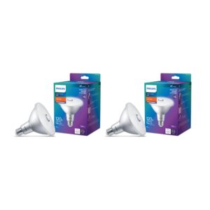 philips par38 motion sense led light bulb - flicker-free frosted non-dimmable bulb with eyecomfort technology - 120w light bulb with e26 base - 2 pack