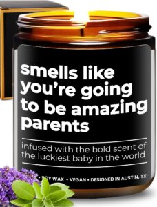 amazing parents candle, unique gifts for new parents for mother's day & father's day, new parents gifts for couples, gender reveal gifts for parents to be, mom and dad gifts for new parents