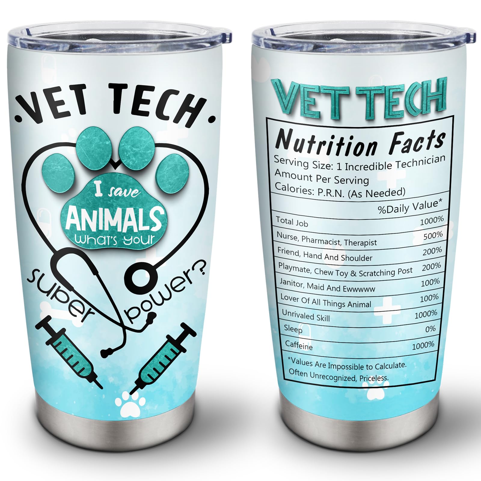 Mebupol Vet Tech Gifts Tumbler 20OZ 1PC, Veterinarian Gifts, Veterinary Gifts, Gifts for Veterinarians, Future Veterinarian Gifts for Women Men, Best Veterinarian Gifts, Vet Tech Gifts for Women Cup