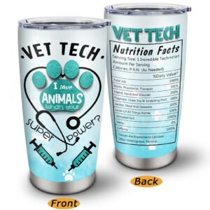 Mebupol Vet Tech Gifts Tumbler 20OZ 1PC, Veterinarian Gifts, Veterinary Gifts, Gifts for Veterinarians, Future Veterinarian Gifts for Women Men, Best Veterinarian Gifts, Vet Tech Gifts for Women Cup