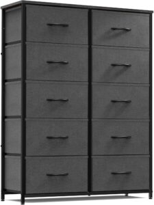 fxlcmus 10-drawers perfume organizer and toy storage units lightweight junk drawer organizer tower tall nightstand dresser for closet,bedroom,living room,hallway