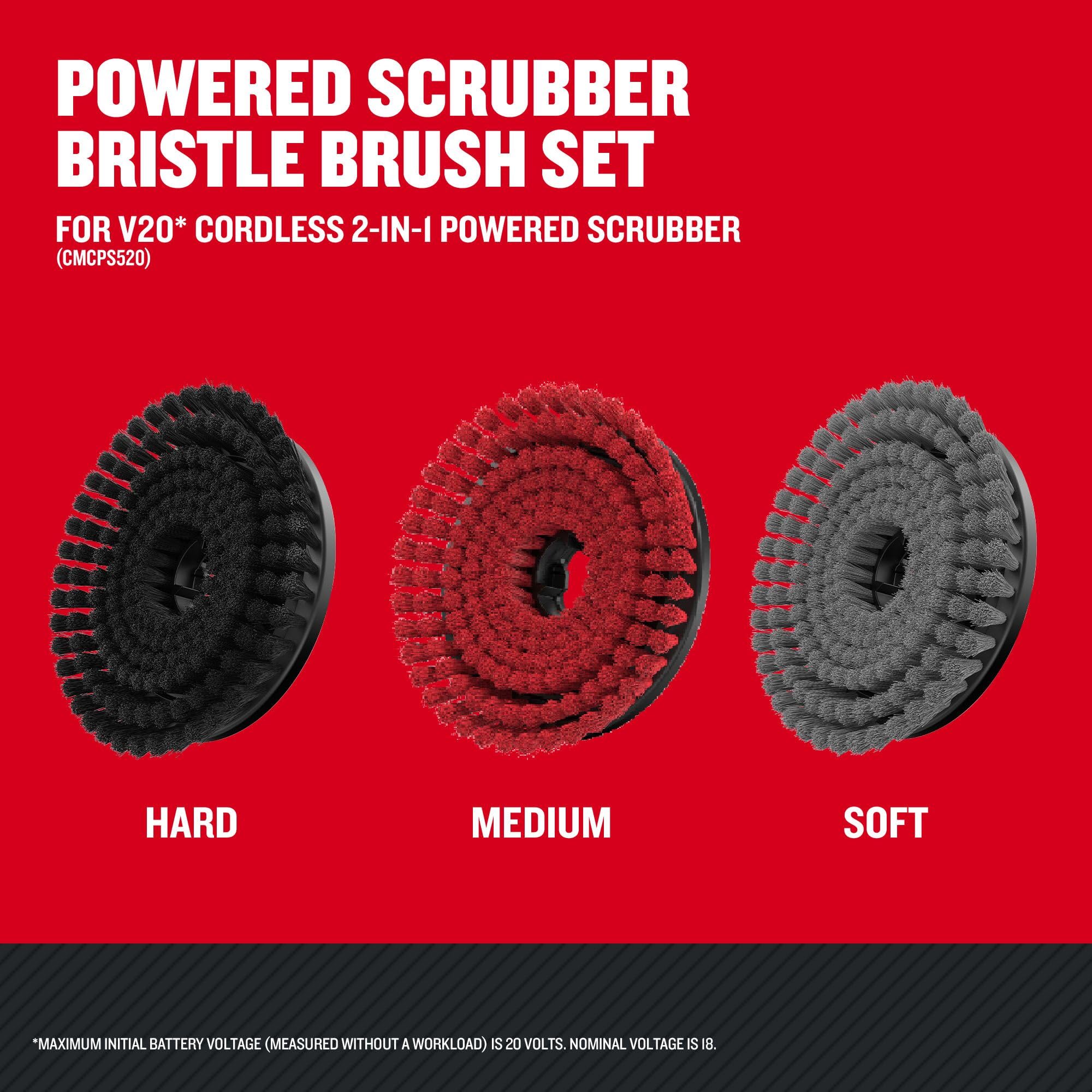 CRAFTSMAN Power Scrubber Bristle Brush Set for V20 Cordless 2-in-1 Power Scrubber (CMCPSMHB)