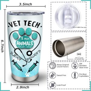 Mebupol Vet Tech Gifts Tumbler 20OZ 1PC, Veterinarian Gifts, Veterinary Gifts, Gifts for Veterinarians, Future Veterinarian Gifts for Women Men, Best Veterinarian Gifts, Vet Tech Gifts for Women Cup