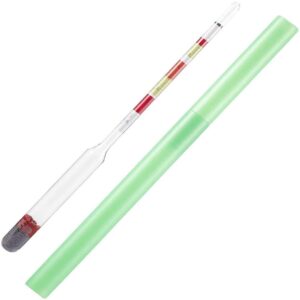 3 in 1 hydrometer alcohol brix meter for wine, beer, glass,with 3 scale densimeter (assorted color)