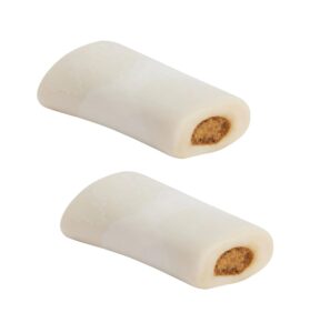 mpp stuffed cheese shin bones 4 inch refillable nutritious dog dental care chews (2 bones)