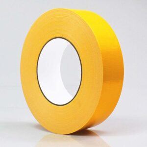 haxibla multi purpose yellow duct tape 1 inch x 44 yards, heavy duty strong adhesive tape, no residue, waterproof all weather, tear by hand, industrial repairs.