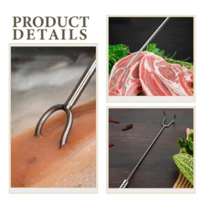 BESPORTBLE Pigtail Food Flipper Meat Hook Stainless Steel Food Turner Hook Cooking Barbecue Turners Hooks Grill Accessories for BBQ Grilling 50cm