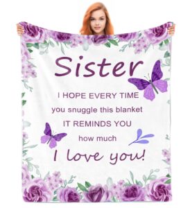 noxkioy sister gifts, sister gifts from sister, sister birthday gifts, big sister gift, birthday gifts for sister, gifts for sister blanket 60"×50", soul sister gifts for girls