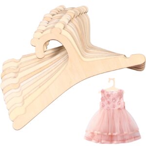 20pcs cute little kids hangers,9 inch creative wooden kids hangers,baby hangers for closet,smooth newborn hangers for baby toddler kids clothes dress pants