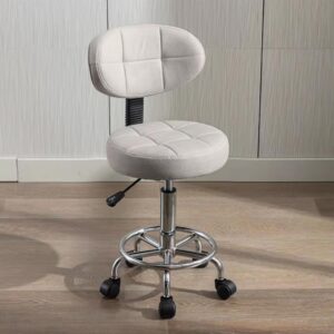 hdhnba modern office desk chair rolling stool computer chair with low back height adjustable work home salon drafting swivel task chair with footrest