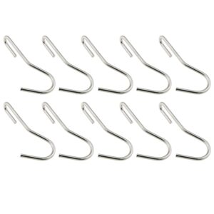 zzhxsm 10pcs heavy duty hook silver 90 degree twisted angle pot holder stainless steel hook suitable for hanging kitchen utensils towel gardening tool and clothing