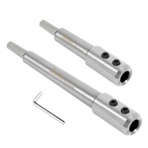 swozzto 2pcs forstner bit extension set with anti-slip design,adding over 3.28"&5.64" drilling depth to forstner bit,suitable for process wooden furniture,timber and etc.