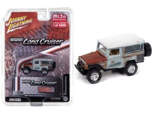 johnny lightning 1980 toyota land cruiser gray and red primer (weathered) limited edition to 4800 pieces worldwide 1/64 diecast model car