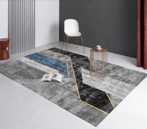 mordern patchwork area rug multicolor geometric stripe pattern living room area rugs rectangluar floor carpet mat non skid,4'x6'