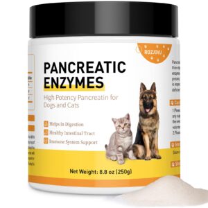 8.8 ounces pancreatic enzymes for dogs | 10x pancreatin formula |dog digestive enzymes for epi pets | support digestive stress, pancreatic concerns, and healthy weight management