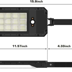 Arily Solar Street Lights Outdoor 144 LED Street Light Solar Powered Street Light Dusk to Dawn Solar Outdoor Lights Remote Control Solar Barn Lights for Parking Lot, Garage, Yard -4 Pack