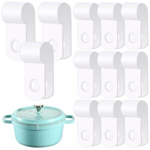 vercraft 12 pcs dutch oven lid protector clips replacement plastic clips for stacking and storage plastic bumpers for display and storage and stacking of dutch