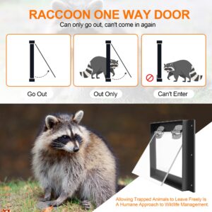 GROWLING Raccoon One Way Door - Humane, Contactless Animal Excluder Trap - Raccoon One Way Eviction Door, Easy to Install & Weather-Resistant, Ideal for Squirrels, Skunks, Possums