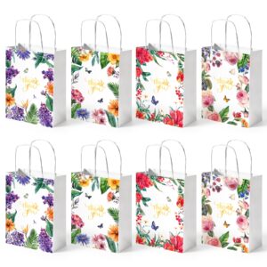 vgoodall 24pcs thank you gift bags, 5.5" x 8" x 2.8" party favor bags paper bags goodie bags with handles for business boutique wedding