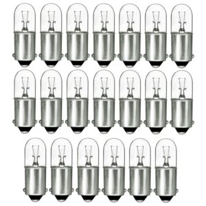 ocs parts model 1820 light bulbs | 20-pack | t3.25 2.8w 28v miniature ba9s bayonet base | replacement lamps for automotive, industrial, jukebox, and gaming machines