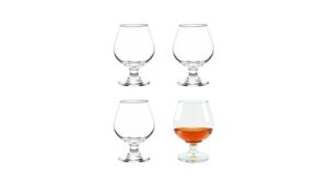 cristar brandy snifter glasses, (set of 4) brandy glasses, 11.5oz taster glasses, craft beer glasses, dishwasher-safe, lead-free, cognac glasses, tulip glasses, made in colombia.