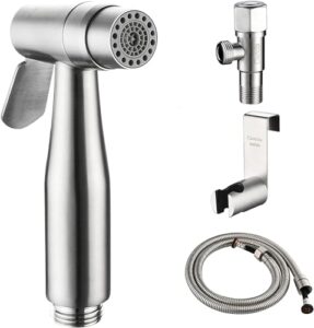 toilet shower kit 2 functions supercharge handheld bidet sprayer 304 stainless steel hand shower brushed bidet toilet sprayer suitable for bathroom