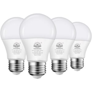 yaoheng a19 led light bulb 75 watt equivalent, 11 watt light bulbs, 5000k daylight, 1100 lumens, non-dimmable, e26 base lightbulbs, standard led bulbs for home, etl listed(4-pack)