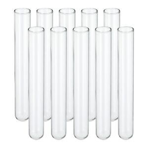 patikil 20ml test tubes, 20pcs 5.91x0.79in glass clear round bottom test tube containers for bead party candy bath salt storage scientific experiment plant propagation