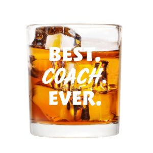 futtumy best coach ever whiskey glass, coach gifts for men, basketball coach gifts, baseball coach gifts, best coach gifts for soccer softball volleyball, 10 oz