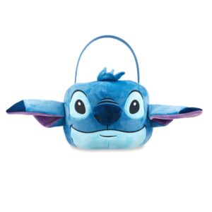 ruz, disney stitch plush easter basket, blue