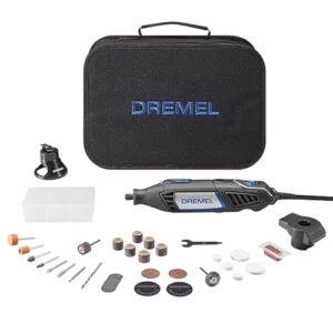 dremel 4000-2/32 variable speed rotary tool kit-engraver, polisher, and sander- perfect for cutting, detail sanding, engraving, wood carving, and polising- 2 attachments & 32 accessories