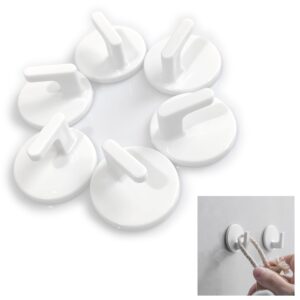 lightstar 6 pcs adhesive hooks, plastic hooks, small wall hooks for hanging,drill-free wall hooks,seamless hooks,hooks for kitchen bathroom