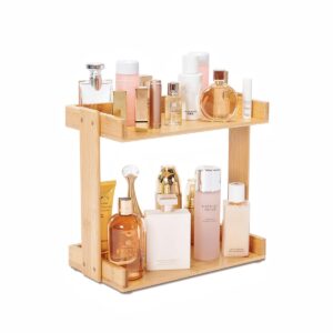 pelyn 2-tier countertop organizer for bathroom counter, makeup organizer for vanity perfume cosmetic skincare dresser organizers countertop for bathroom and kitchen