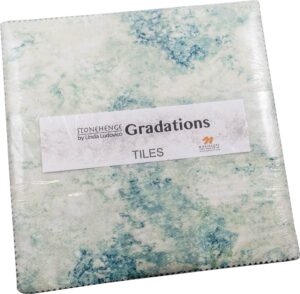 linda ludovico stonehenge gradations ii blue planet tiles 42 10-inch squares layer cake northcott, assorted, tgrad42-48