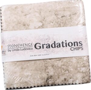 linda ludovico stonehenge gradations ii mineral chips 42 5-inch squares charm pack northcott, cgrad42-360, assorted