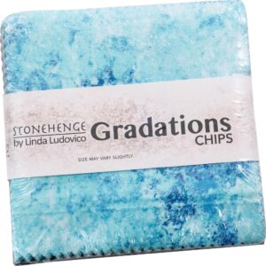 linda ludovico stonehenge gradations ii midnight chips 42 5-inch squares charm pack northcott, assorted, cgrad42-49