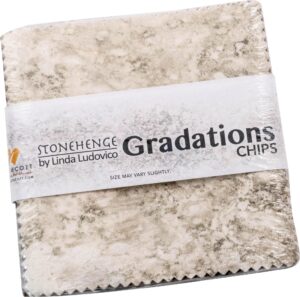 linda ludovico stonehenge gradations ii slate chips 42 5-inch squares charm pack northcott, assorted, cgrad42-98