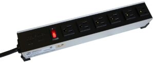 hammond manufacturing 1584h8a1 power strip 8x nema 5-15r outlets 6 foot 15a 125v led switch